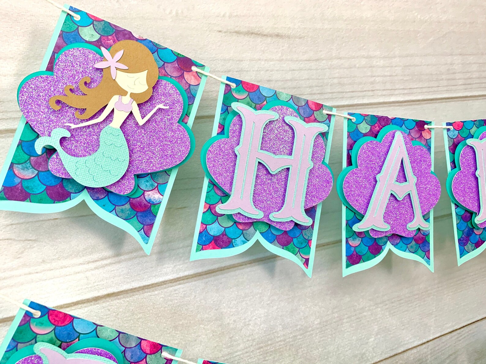Mermaid Banner Mermaid Birthday Banner Under the Sea Banner | Etsy