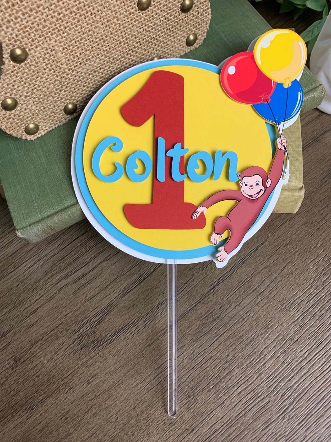 Curious George Cake Topper, Curious George Birthday, Curious George ...