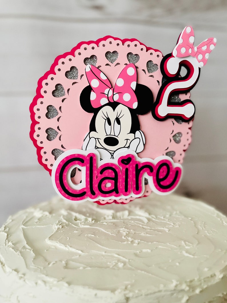 Minnie Cake Topper Minnie Mouse Decor - Etsy