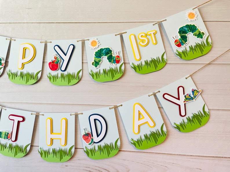 Hungry Caterpillar Banner Caterpillar Birthday Caterpillar - Etsy