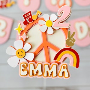 Groovy Banner, Two Groovy Birthday, Hippie Banner - Etsy