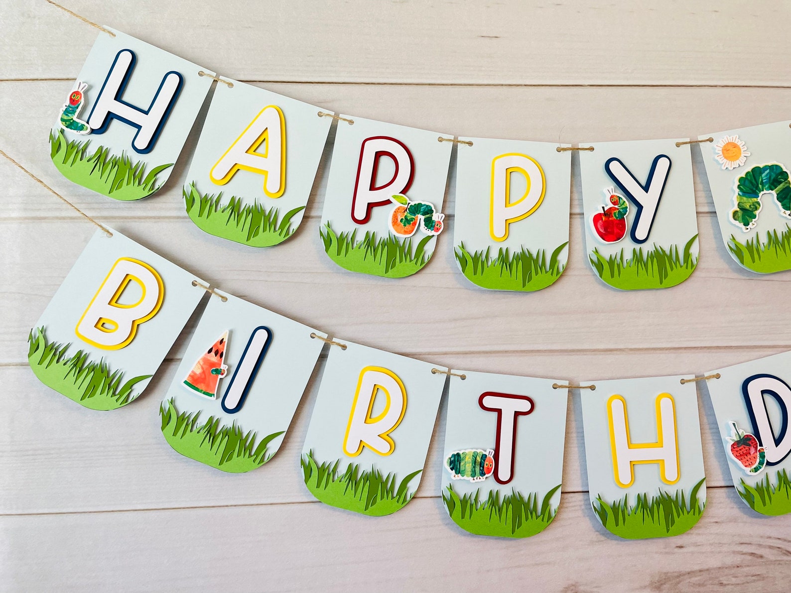 Hungry Caterpillar Banner Caterpillar Birthday Caterpillar - Etsy