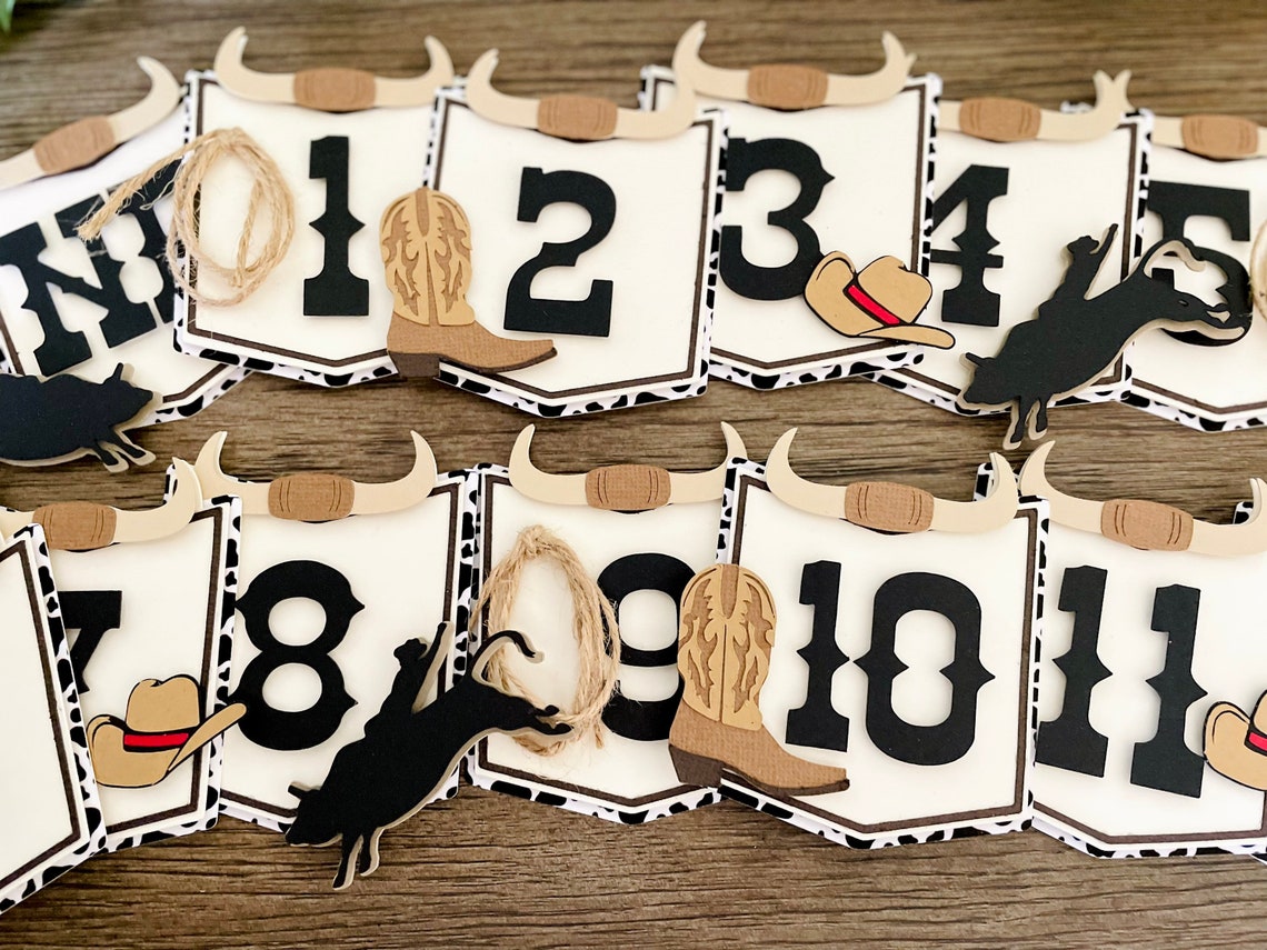 First Rodeo Photo Banner Western Monthly Banner Cowboy Photo - Etsy