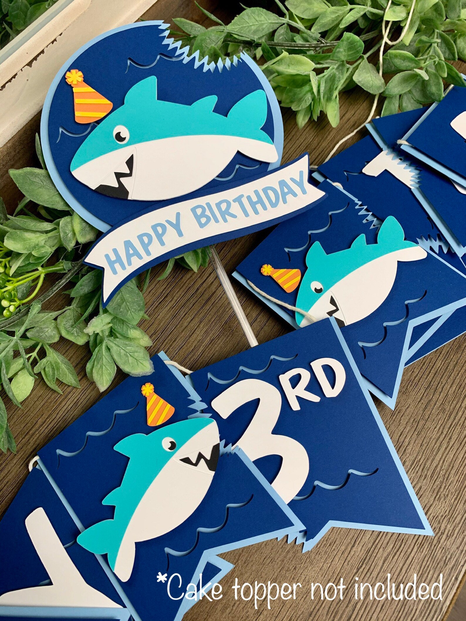 Shark Birthday Banner Shark Banner Shark Party Shark Theme | Etsy