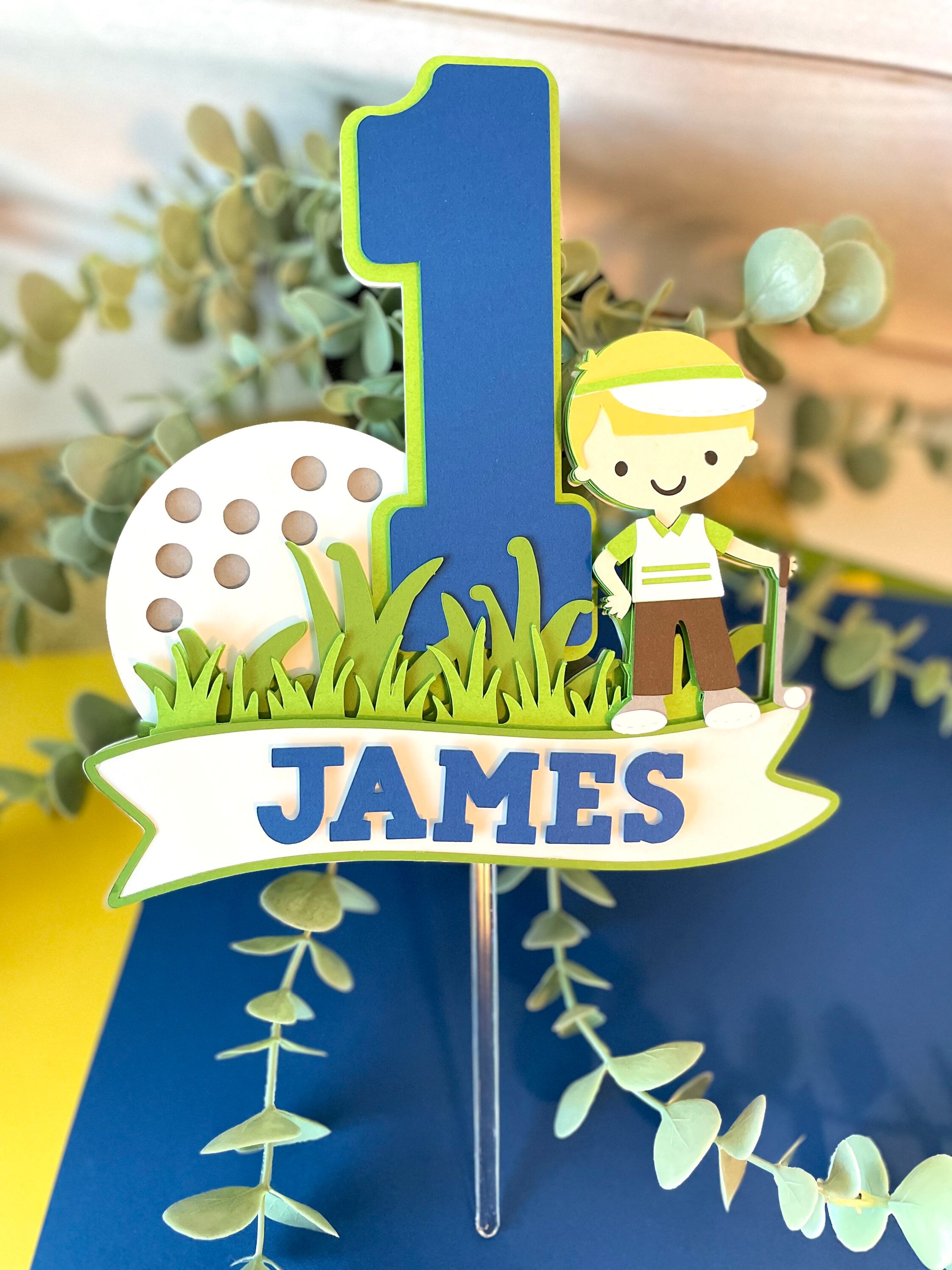 Golf Cake Topper Golf Birthday Hole in One Party - Etsy
