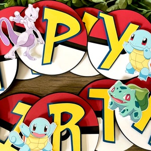 Pokemon Banner, Pokemon Birthday Decor, Pokemon Party - Etsy