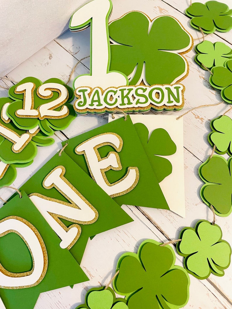 Lucky One Banner, Shamrock Banner, St. Patrick’s Day Decor, Shamrock ...