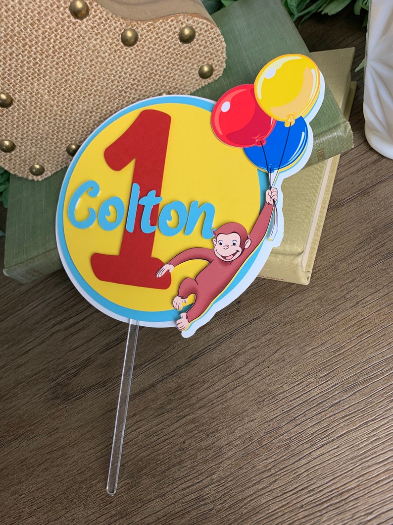 Curious George Cake Topper Curious George Birthday Curious | Etsy