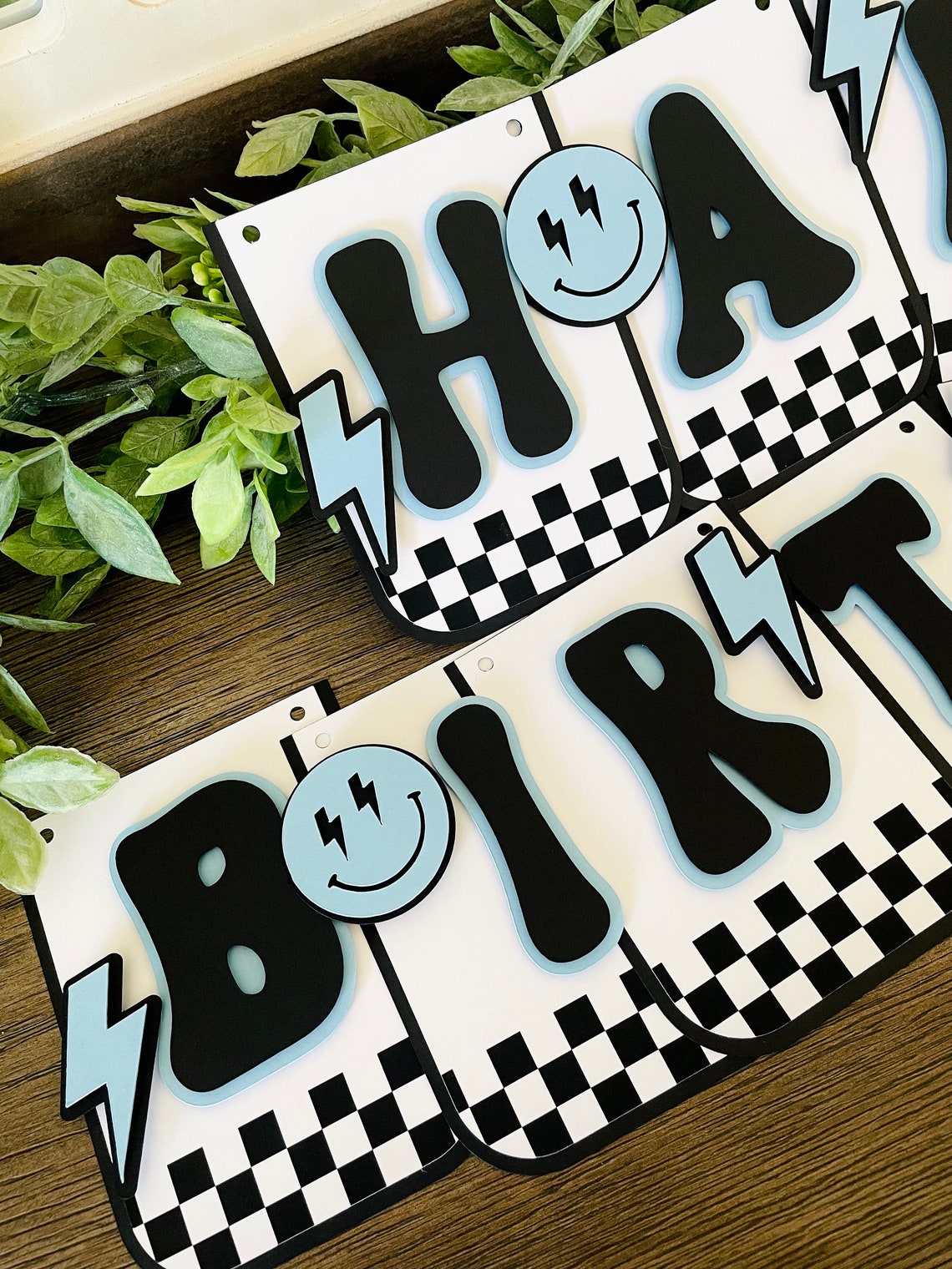 Smiley Face Banner, One Cool Dude Banner, Happy Dude Banner, Checkered ...