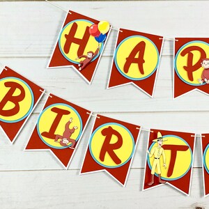 Curious George Banner, Curious George Birthday Banner, Curious George ...