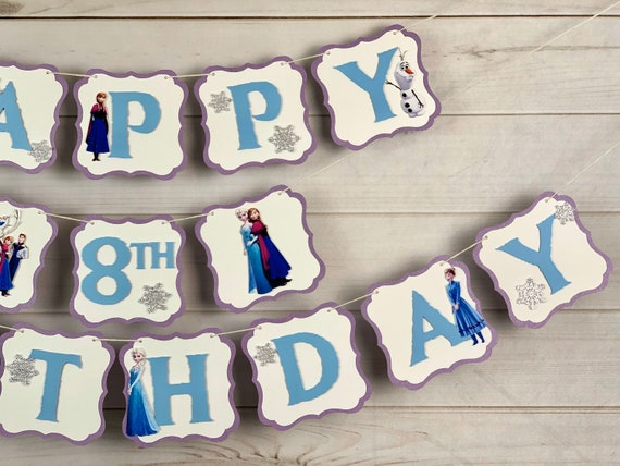 Top Frozen Birthday Banner