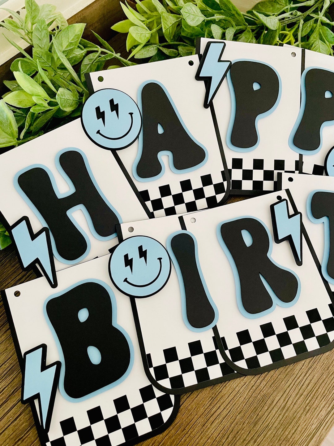 Smiley Face Banner, One Cool Dude Banner, Happy Dude Banner, Checkered ...