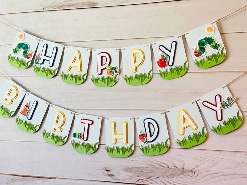 Hungry Caterpillar Banner Caterpillar Birthday Caterpillar - Etsy