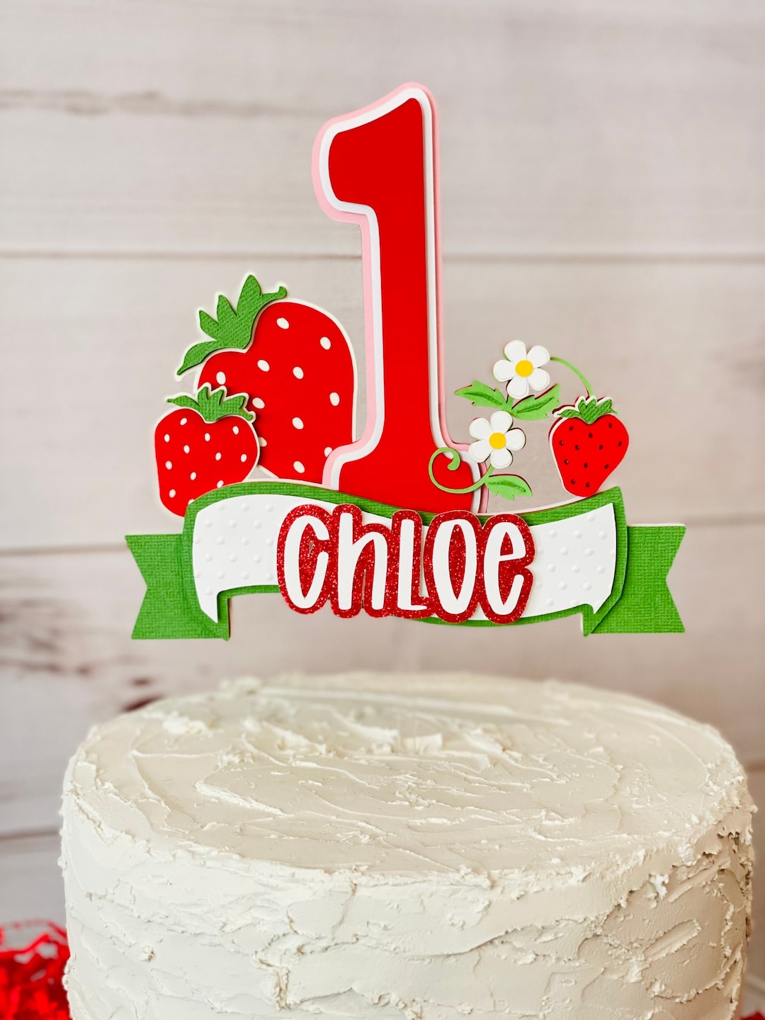 Strawberry Cake Topper, Sweet One, Two Sweet Birthday - Etsy