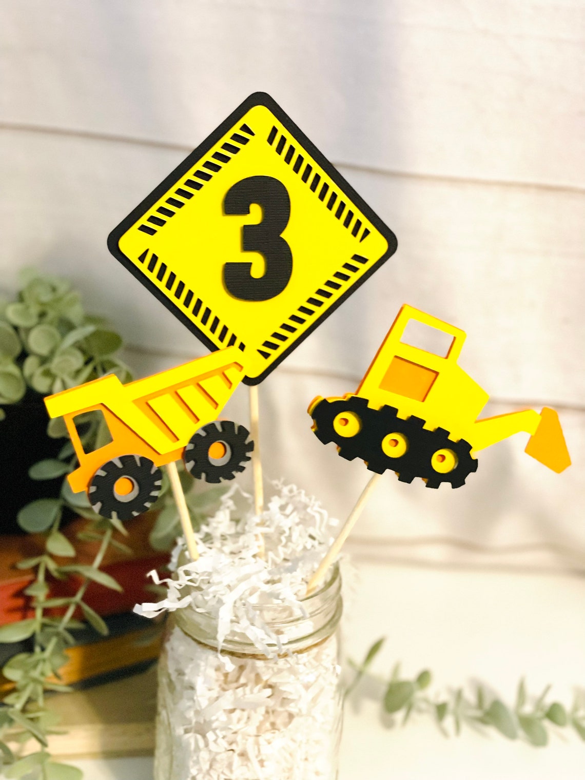 Construction Centerpieces Construction Party Construction | Etsy