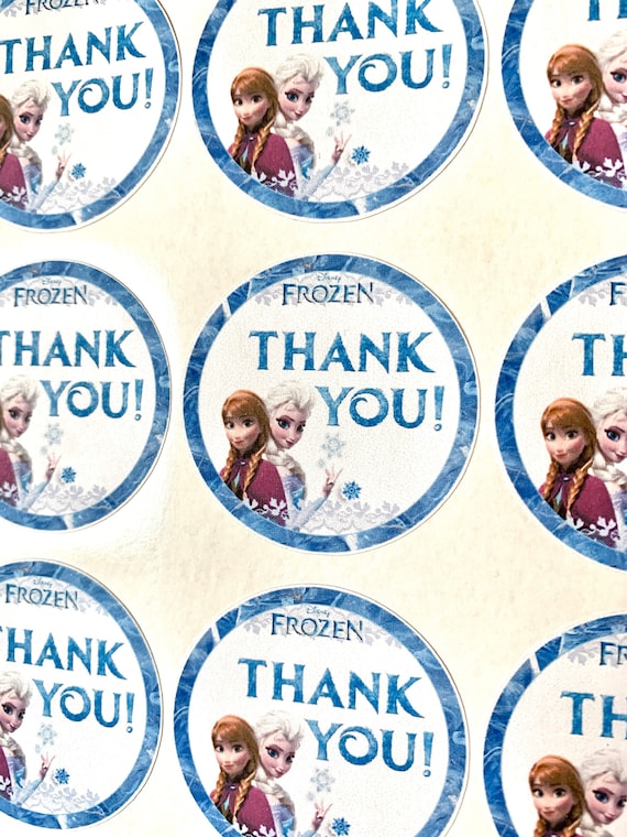 Frozen Favor Stickers Frozen Thank You Stickers Frozen Favor | Etsy