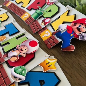 Super Mario Banner, Mario Party, Mario Birthday Decor - Etsy