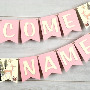 Woodland Baby Banner, Welcome Baby Banner, Woodland Baby Shower, Baby ...