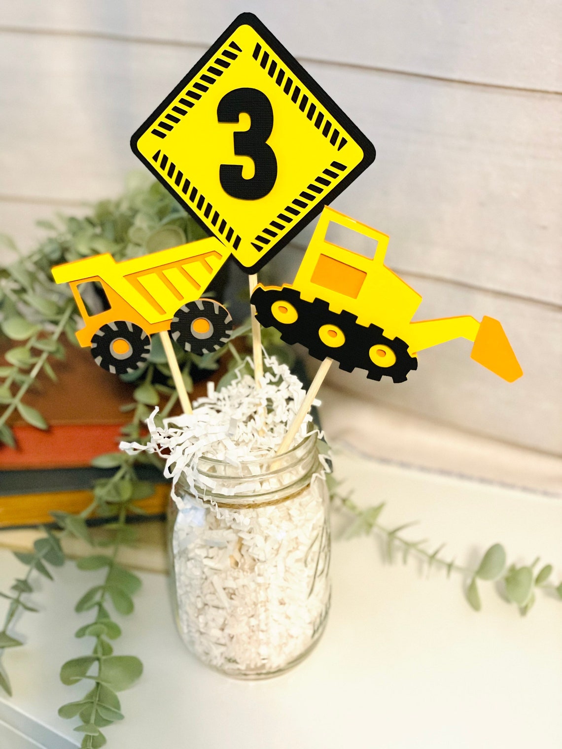 Construction Centerpieces Construction Party Construction | Etsy