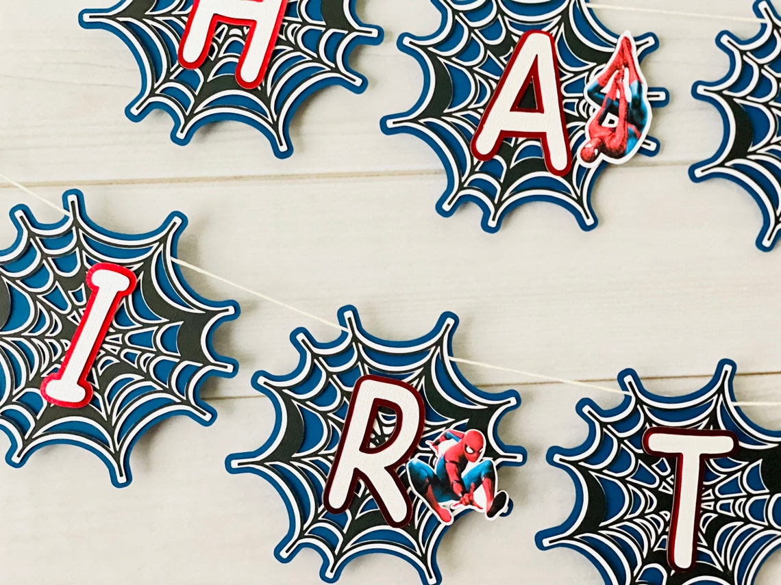 Spiderman Banner Spiderman Birthday Banner Spiderman Party | Etsy