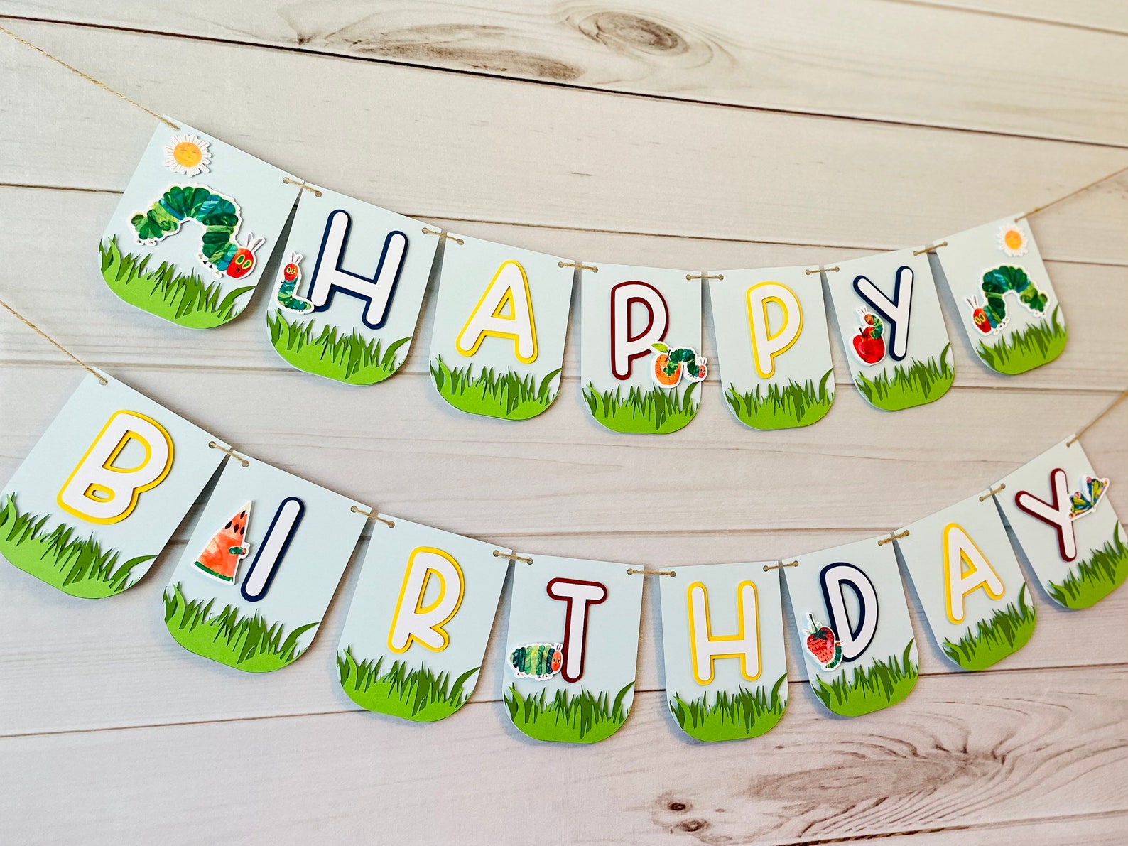 Hungry Caterpillar Banner Caterpillar Birthday Caterpillar - Etsy