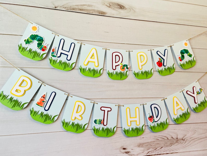 Hungry Caterpillar Banner Caterpillar Birthday Caterpillar - Etsy