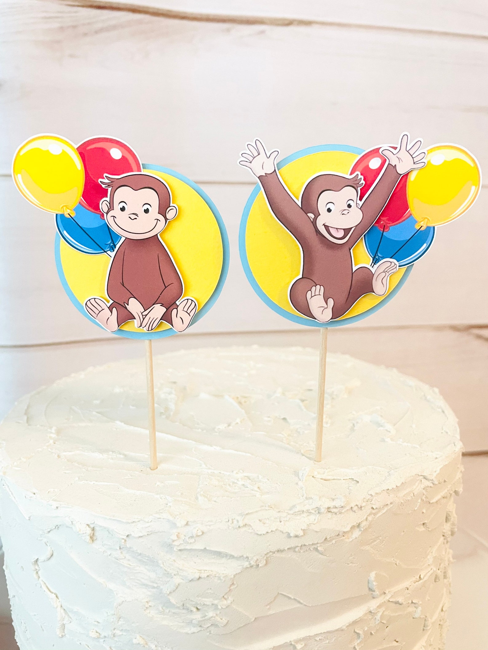 Curious George Cake Topper, Curious George Birthday, Curious George ...