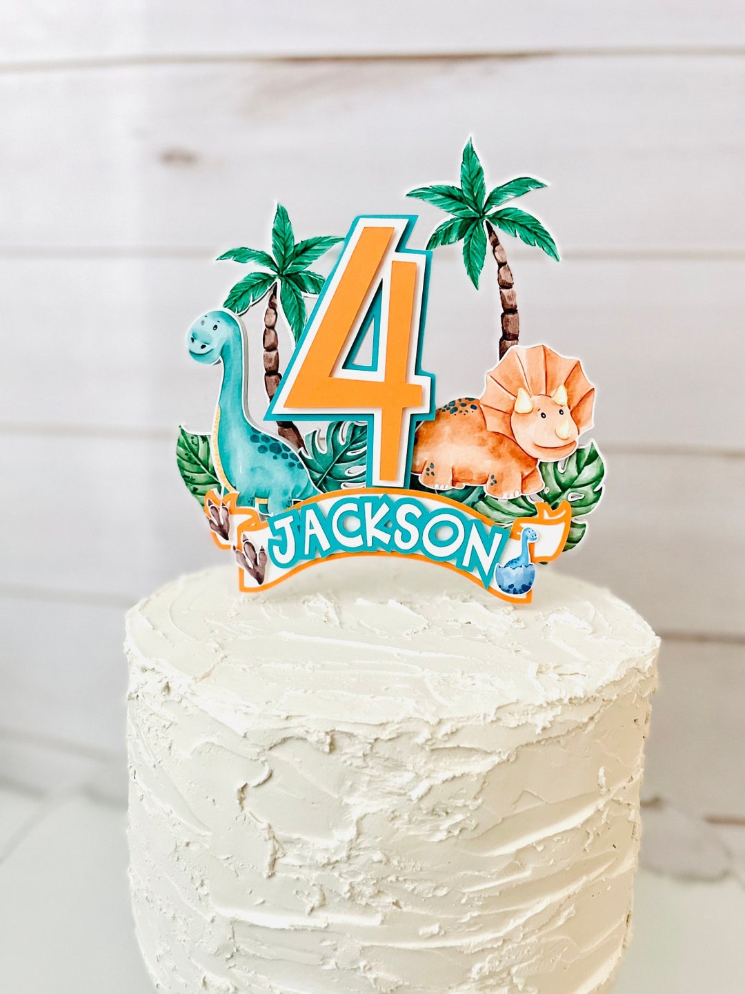 Dino Cake Topper, Dino Birthday, Dinosaur Cake Topper - Etsy