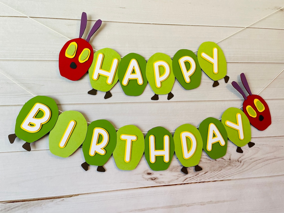 Hungry Caterpillar Banner Caterpillar Birthday Caterpillar - Etsy