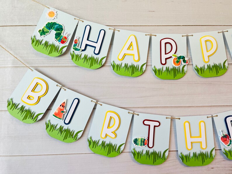 Hungry Caterpillar Banner Caterpillar Birthday Caterpillar - Etsy