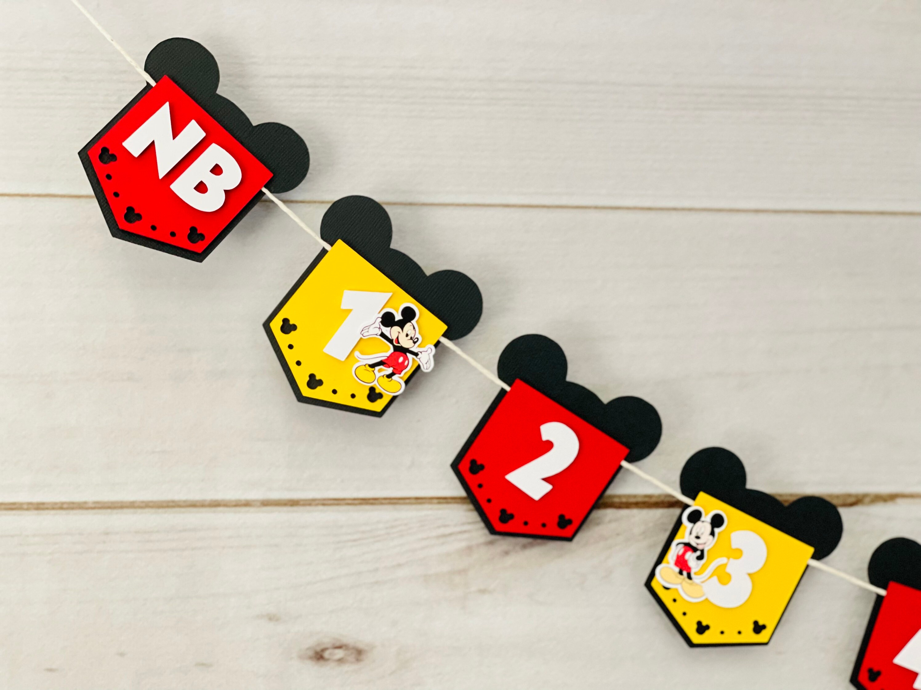 Mickey Photo Banner, Mickey Mouse Decor, Mickey Birthday - Etsy