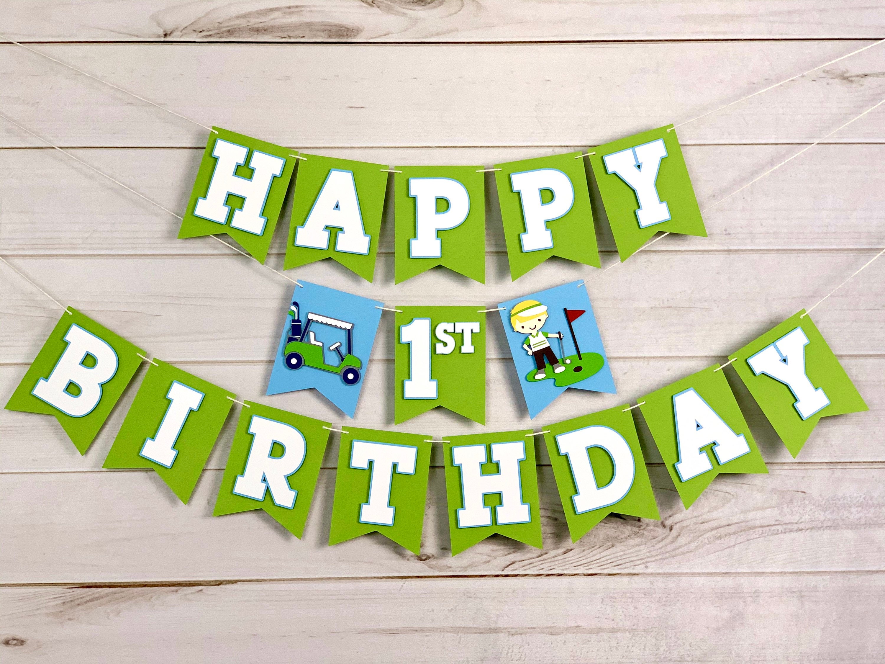 Golf Birthday Banner Hole in One Banner Golf Theme Golf - Etsy