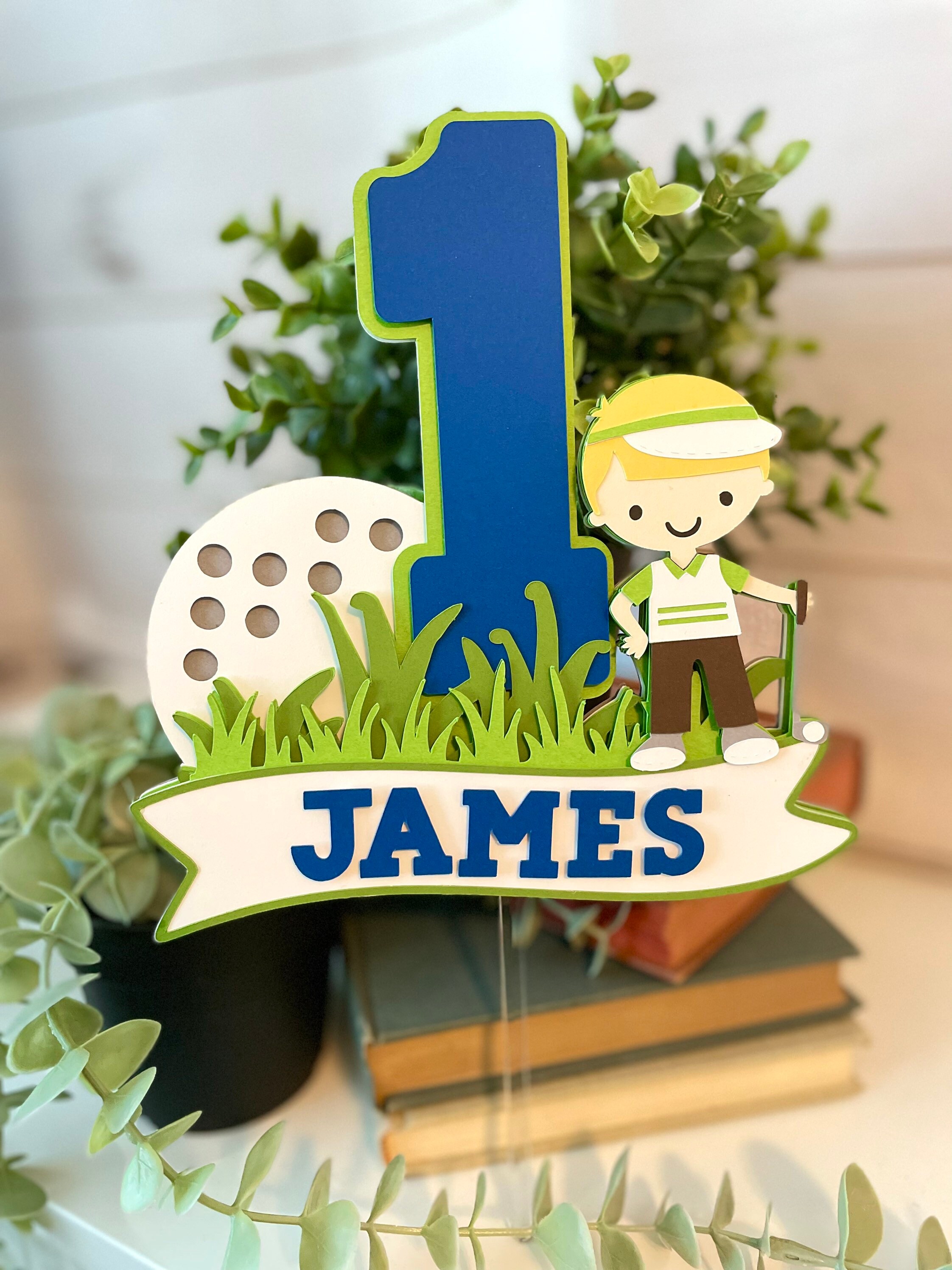 Golf Cake Topper Golf Birthday Hole in One Party - Etsy