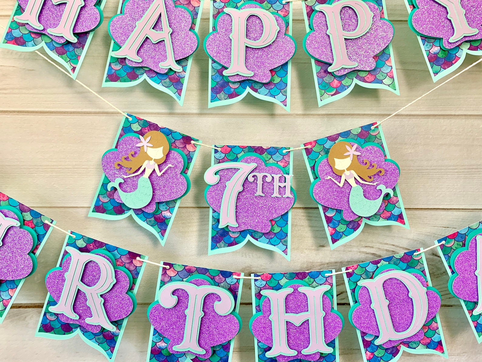 Mermaid Banner Mermaid Birthday Banner Under the Sea Banner | Etsy