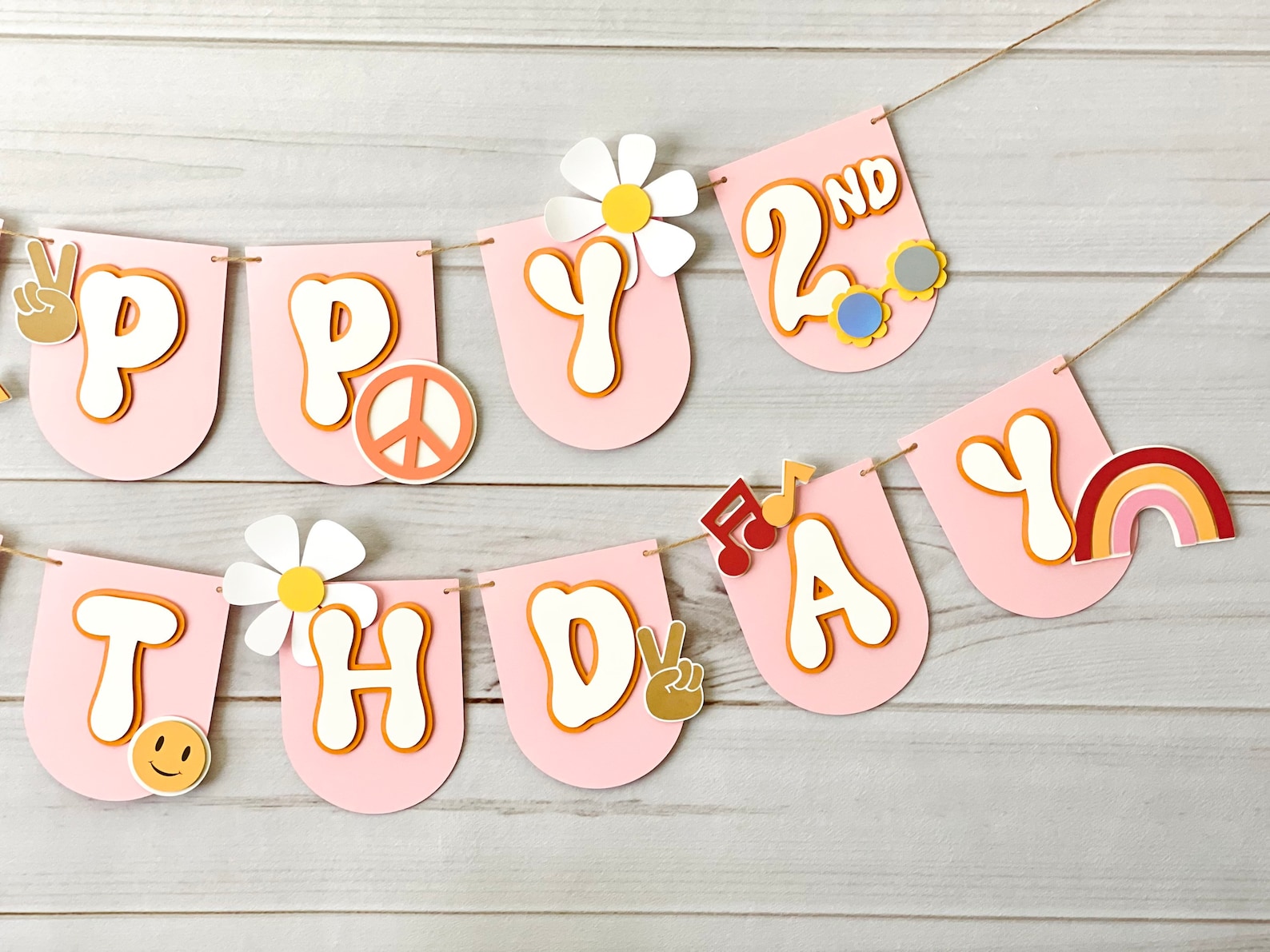 Groovy Banner Two Groovy Birthday Hippie Banner - Etsy