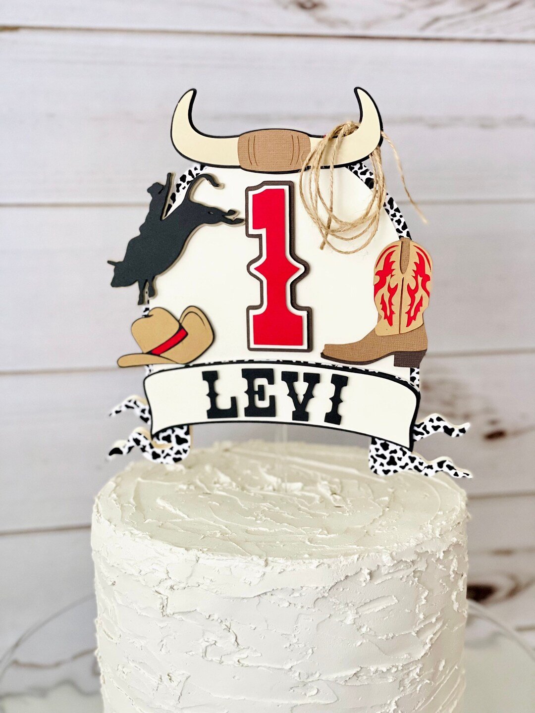 First Rodeo Cake Topper, Western Cake Topper, Cowboy, Cowgirl Topper - Etsy