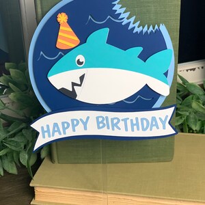 Shark Cake Topper, Shark Birthday Decor, Shark Party, Shark Theme - Etsy