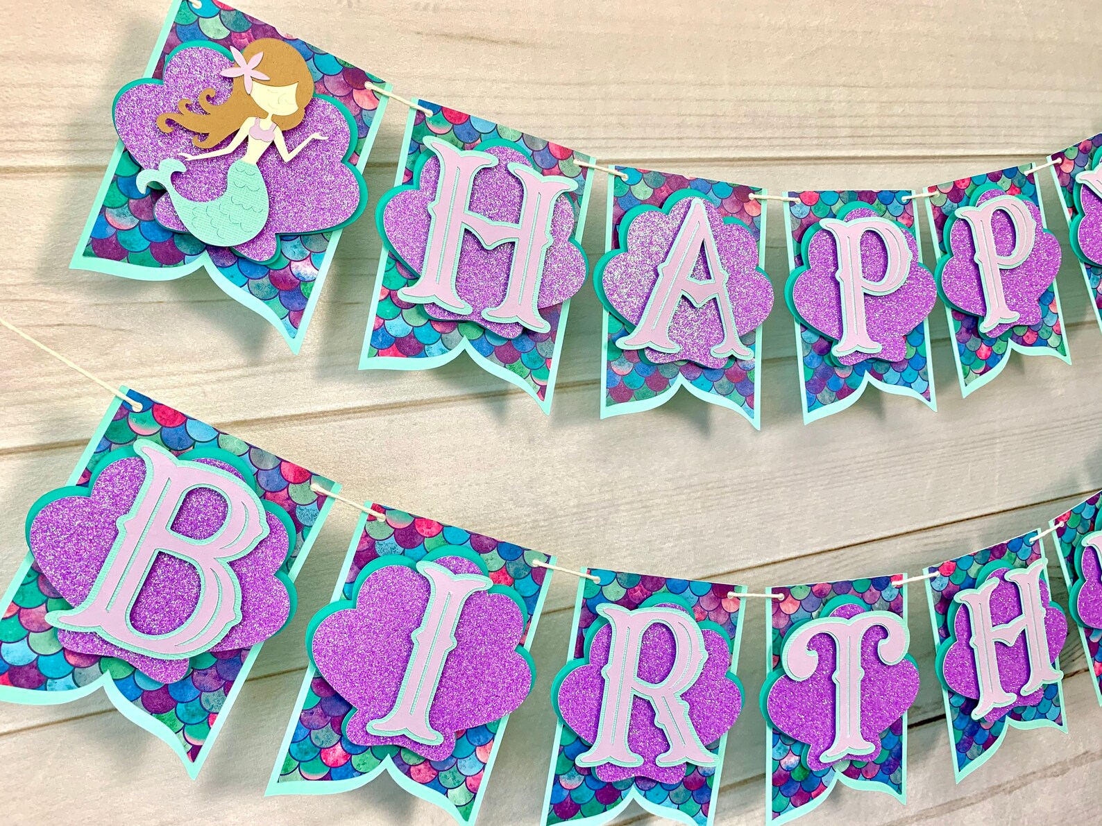 Mermaid Banner Mermaid Birthday Banner Under the Sea Banner | Etsy