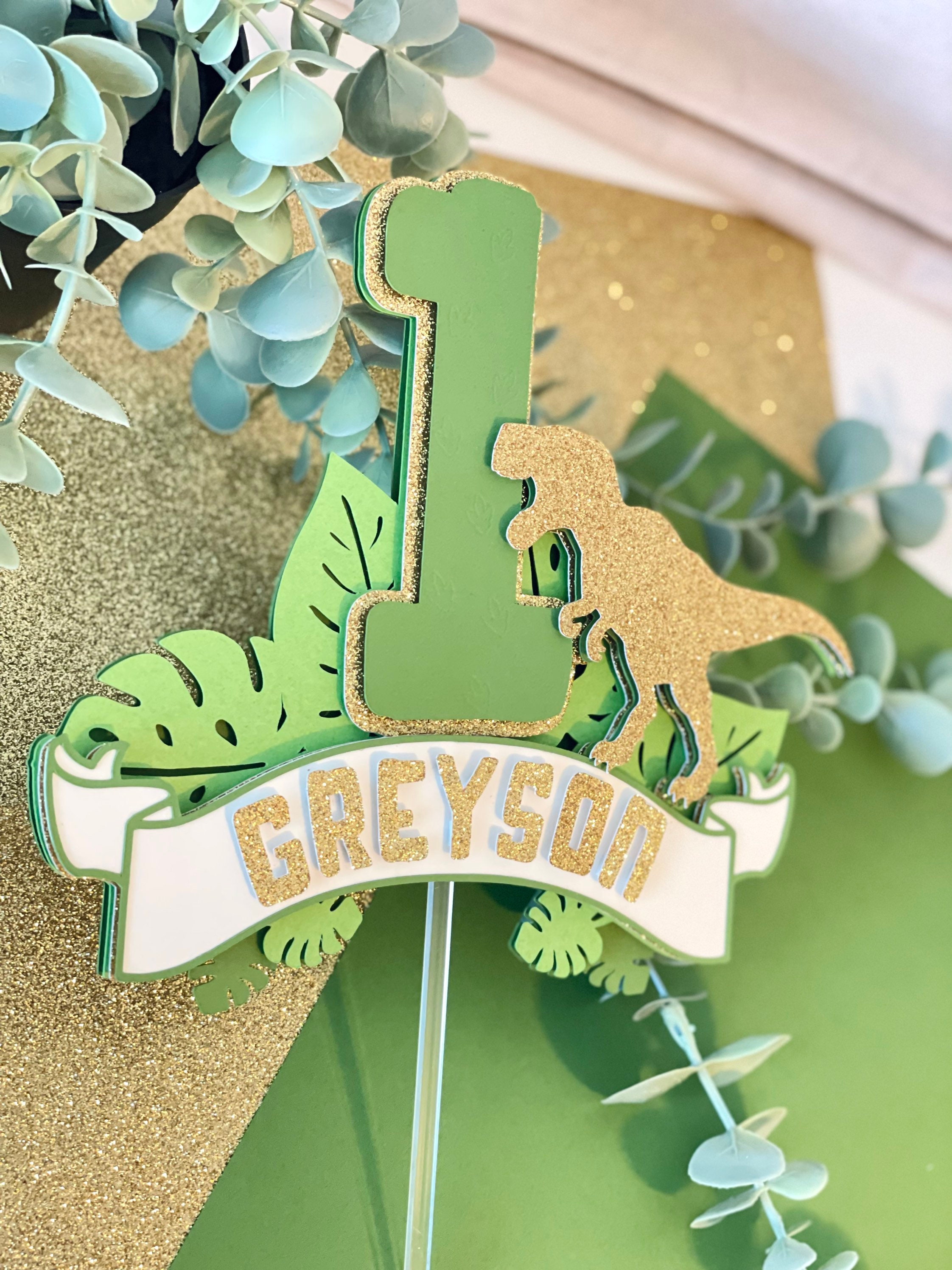 Dinosaur Cake Topper Dino Cake Topper Dinosaur Birthday - Etsy