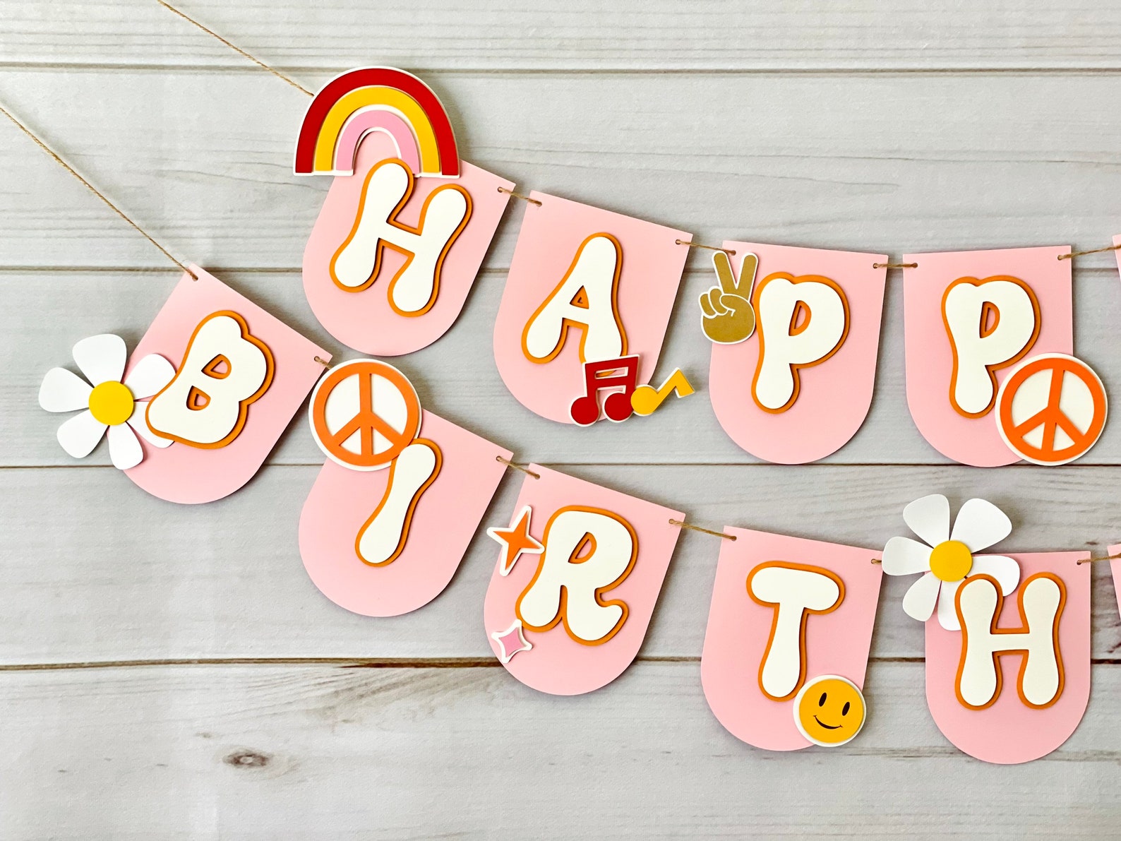 Groovy Banner Two Groovy Birthday Hippie Banner - Etsy