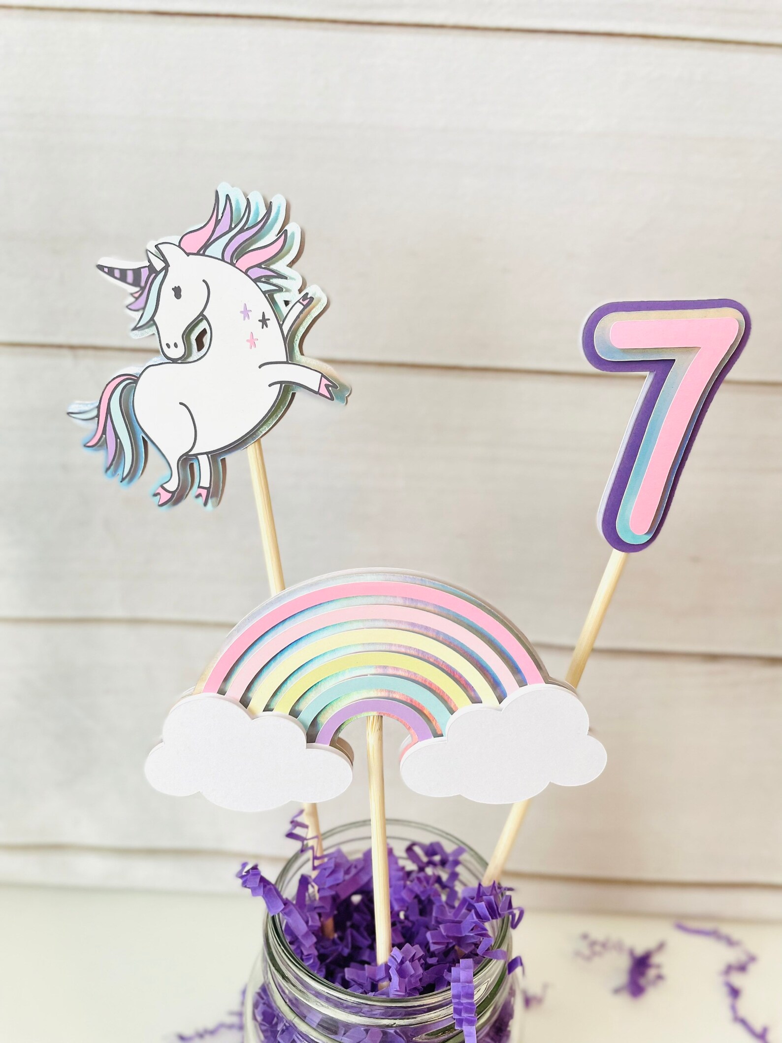 Rainbow Unicorn Centerpieces Rainbow Unicorn Decor Unicorn - Etsy
