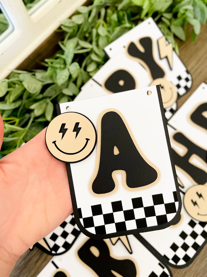 Tan Smiley Face Banner, One Cool Dude Banner, Happy Dude Banner ...