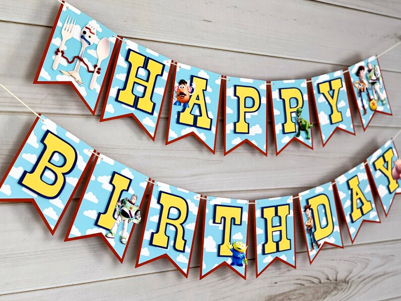 Toy Story Banner Toy Story Birthday Banner Toy Story Decor - Etsy