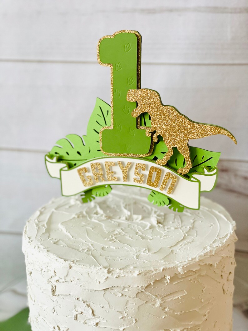 Dinosaur Cake Topper Dino Cake Topper Dinosaur Birthday - Etsy