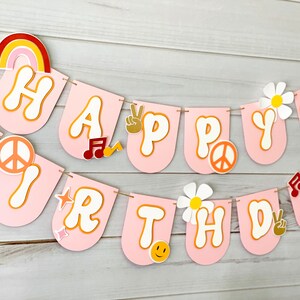 Groovy Banner, Two Groovy Birthday, Hippie Banner - Etsy