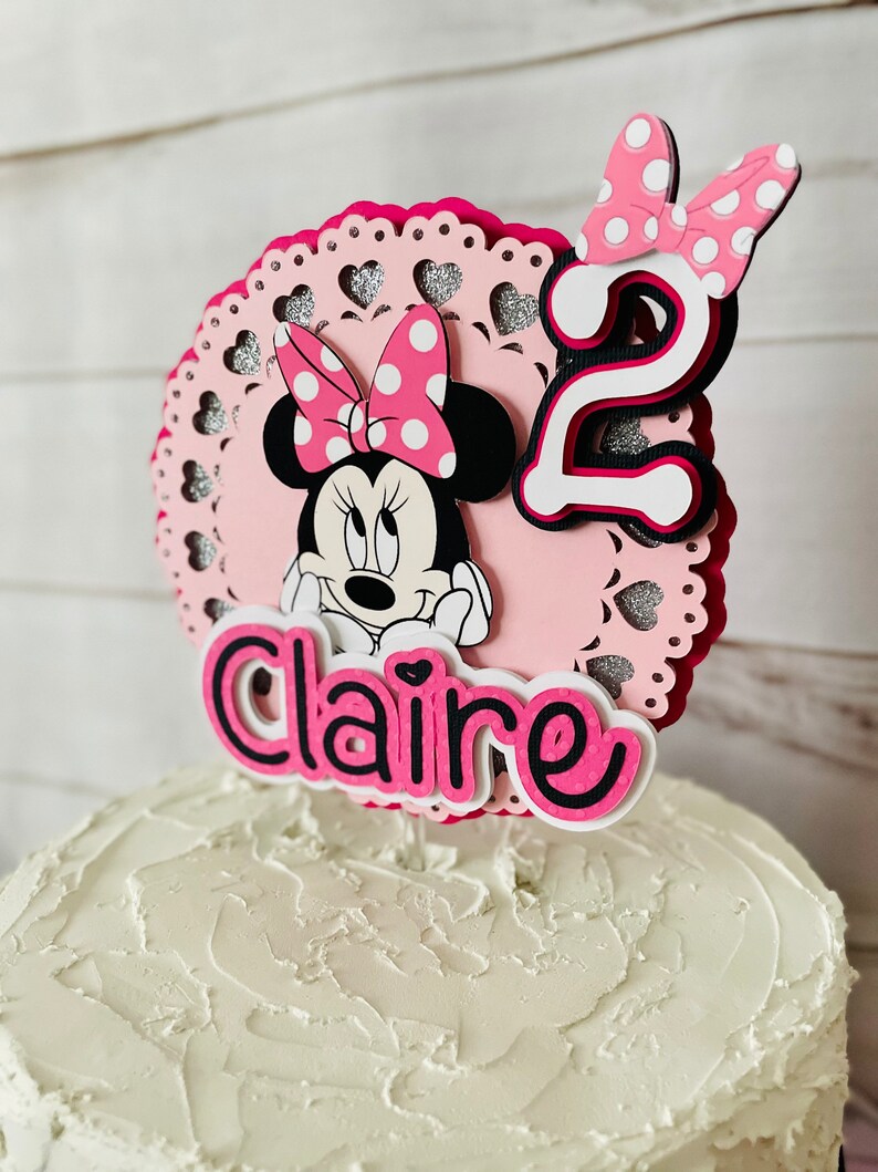 Minnie Cake Topper Minnie Mouse Decor - Etsy