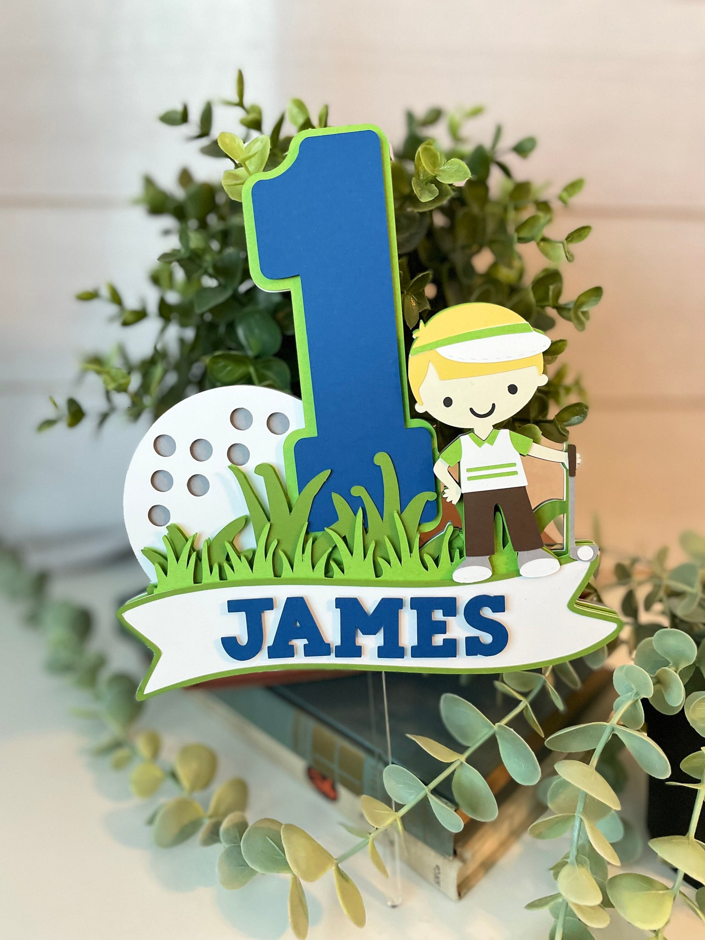 Golf Cake Topper Golf Birthday Hole in One Party - Etsy