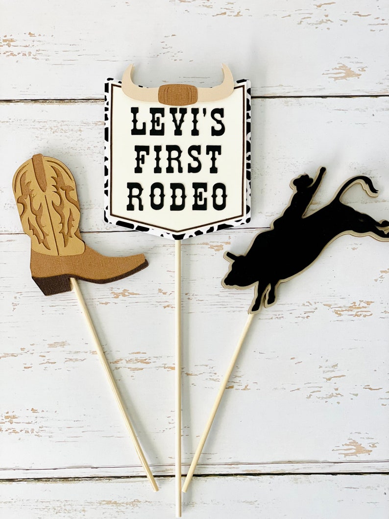 My First Rodeo Centerpieces Western Centerpieces Cowboy - Etsy