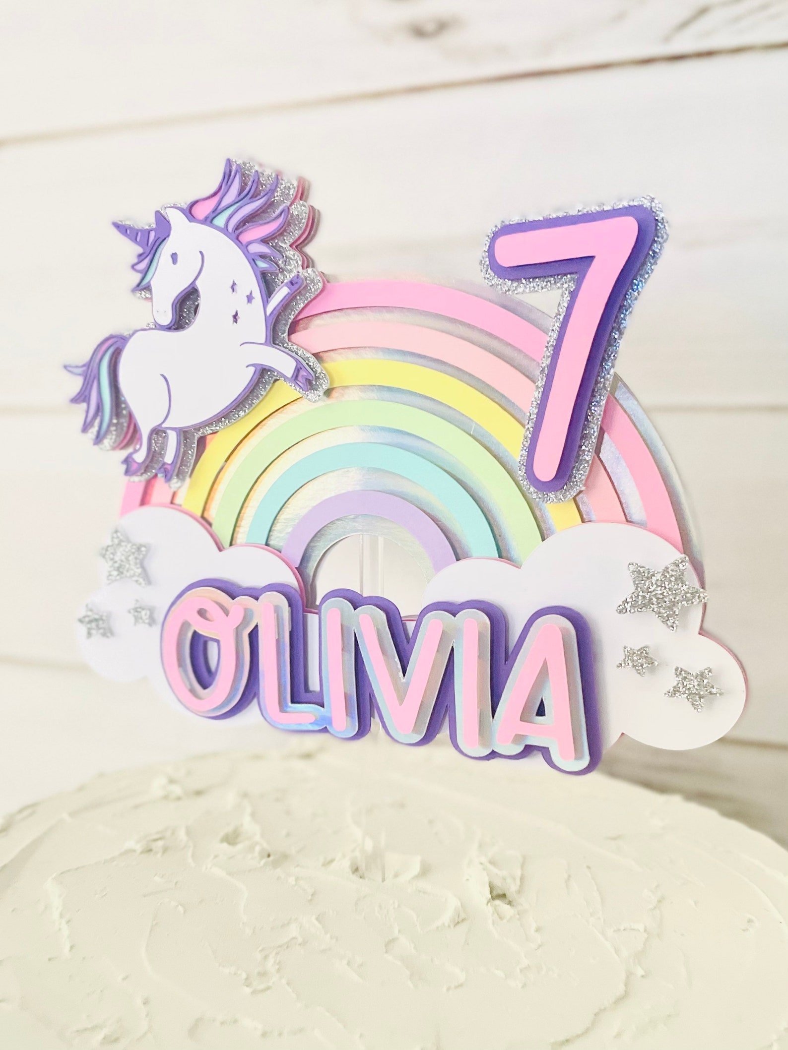 Rainbow Unicorn Centerpieces, Rainbow Unicorn Decor, Unicorn Birthday ...