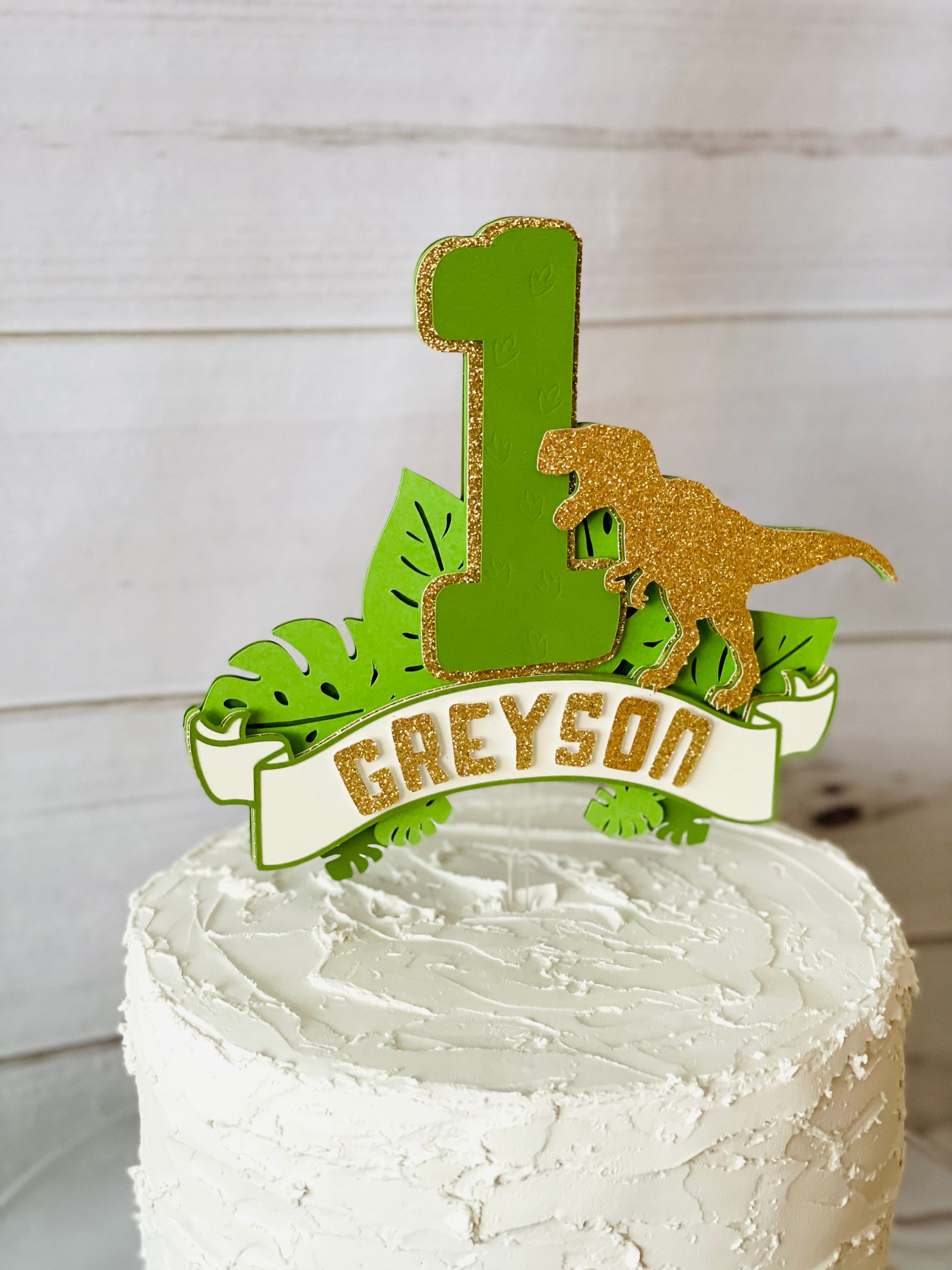 Dinosaur Cake Topper, Dino Cake Topper, Dinosaur Birthday Decor ...
